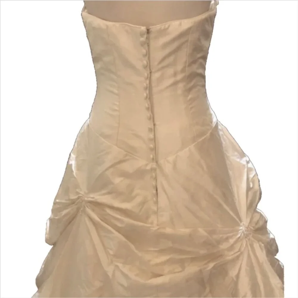 Angelina Faccenda | Dresses | Angelina Faccenda Ivory Silk Strapless ...